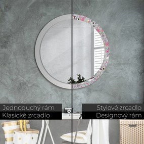 Kulaté dekorativní zrcadlo Panda unicorn fi 90 cm