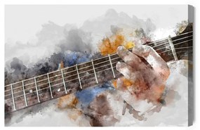 Obraz Abstraktní Kytara V Ruce Nedostatek Nedostatek Plátno Canvas 100x70