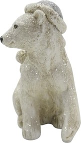 Dekorace děvče objímající medvěda - 11*6*11 cm