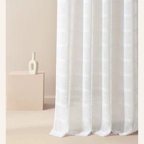 Room99 Záclona na kroužcích Maura Pásky Barva: Bílá, Velikost: 140 x 250 cm