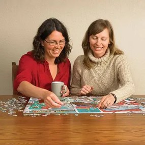 COBBLE HILL Puzzle Vánoční pozdravy / 1000 dílků / od 14 let