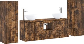 Sada koupelnového nábytku 5 ks Kouřový dub 33 x 34,5 x 100 cm 3405988