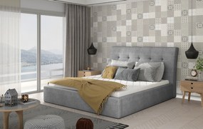 Eltap Čalouněná postel Inge Materiál a barva potahu: Omega 13 - šedá, Rozměry (cm): 200x200