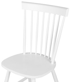 Sada 2 dřevěných jídelních židlí bílé BURGES Beliani