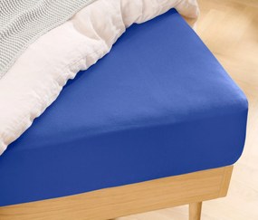 Tchibo - Žerzejové napínací prostěradlo - barva: modrá