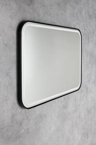 Sapho CETIS zrcadlo s LED osvětlením 100 x 70 cm černá mat CT100