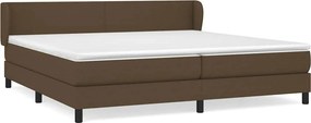 Box spring postel s matrací tmavě hnědá 200x200 cm textil 3126112