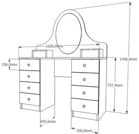 Toaletní stolek STARS