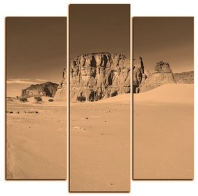 Obraz na plátně - Silnice v poušti - čtverec 3129FC (105x105 cm)