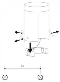 Panlux PN42100034 Zahradní LED nástěnné svítidlo Costa N hnědá, 12 W
