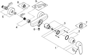 GROHE 33569002 - Sprchová baterie EURODISC COSMOPOLITAN DN 15 lesklý chrom