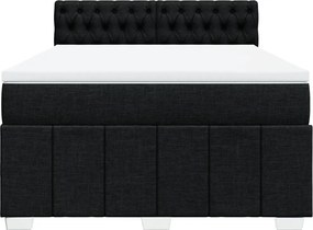 Box spring postel s matrací černá 140x200 cm textil 3289400