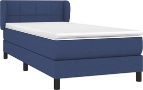 Box spring postel s matrací modrá 90x200 cm textil 3126219
