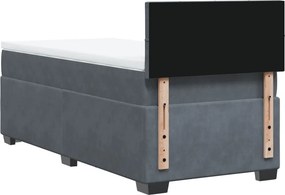 Box spring postel s matrací tmavě šedá 80 x 200 cm samet 3286163