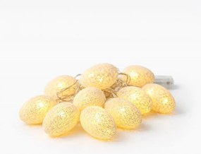 LED světelný řetěz Eggs, 1,6 m, bílá