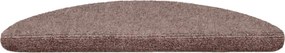 Schodové rohože samolepicí 15 ks 56 x 17 x 3 cm světle hnědé, půlkulaté 132690