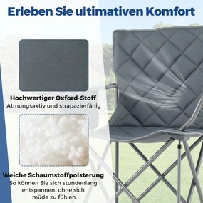 Costway XXL skládací kempingová židle s chladící taškou a držákem