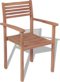 vidaXL Stohovatelné zahradní židle 2 ks masivní teak [43036]