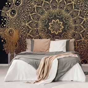 Samolepící tapeta zlatá orientální Mandala - 300x270