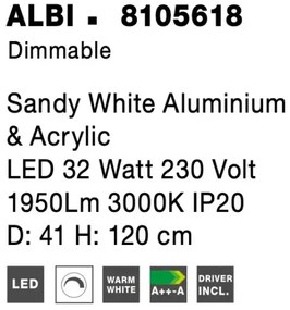 LED lustr Albi 41 bílé