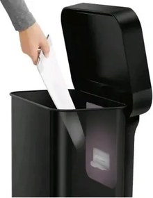 Simplehuman Pedálový odpadkový koš 45 l černá / kapsa na sáčky