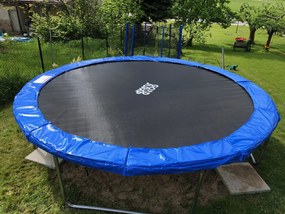 Premium Modrá trampolína 366 cm s vnitřní ochrannou sítí + žebřík - Inside