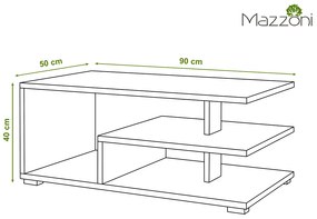 Mazzoni LINK bílá / černá, konferenční stolek