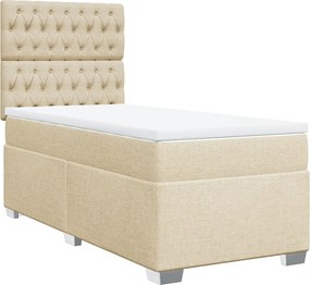 Box spring postel s matrací krémová 100 x 200 cm textil 3290411