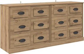 Konzole 2 ks Artisanový dub 70 x 35,5 x 67,5 cm 3402666