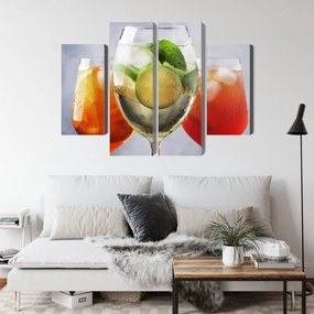 Vícedílný obraz Sada Letních Koktejlů Nedostatek Nedostatek Plátno Canvas 80x60