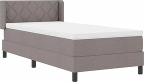 Postel s boxspringem s čelo Taupe 200 x 90 cm textil 3341150
