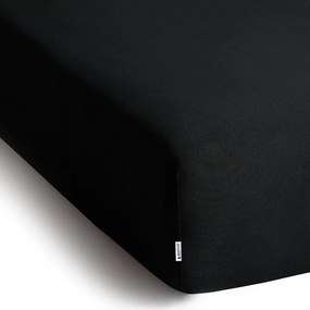 Černé napínací prostěradlo jersey 180x200 cm Amber – Restilo