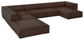 Tmavě hnědá kožená rohová pohovka (levý roh) Madame – Windsor &amp; Co Sofas