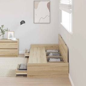 Rám postele se zásuvkou Sonoma dub 80 x 200 cm Kompozitní dřevo 3335239