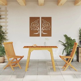 Zahradní Jídelní Stůl 110 X 56 X 75 Cm Masivní Akáciové Dřevo