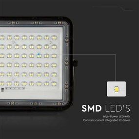 LED Venkovní solární reflektor LED/15W/3,2V IP65 6400K černá + DO