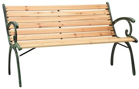 Zahradní Lavice 116 Cm Litina A Masivní Jedlové Dřevo