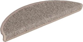 Schodové rohože 15 ks 56 x 17 x 3 cm tmavě béžové, půlkulaté 326896