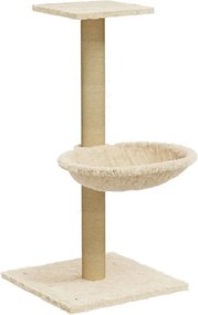 Škrabadlo pro kočky se sisalovým sloupkem krémové 74 cm 171588