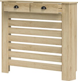 HOMCOM Kryt radiátoru s šuplíky MDF Kryt radiátoru do obývacího pokoje, ložnice, chodby 111x19x95,5 cm Dub