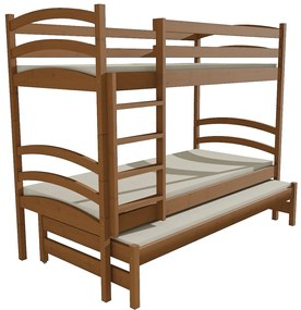 Patrová postel s výsuvnou přistýlkou PPV 011 80 x 200 cm - DUB