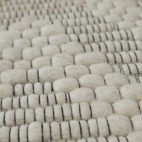 Asra, Kusový ručně tkaný koberec Woolen 5 White, 150x240, bílá, ložnice