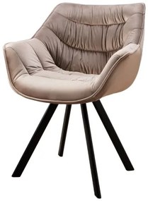 Dutch Comfort sametová židle greige / 38596