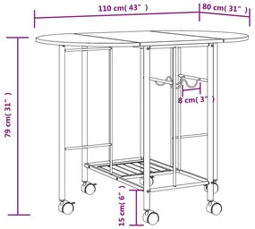 vidaXL Marketos Pětidílný jídelní set skládací, MDF