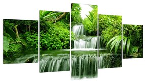 Obraz indonéských vodopádů (150x80 cm)