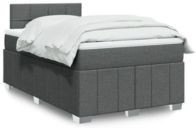 Box spring postel s matrací tmavě šedá 120x190 cm textil 3287008