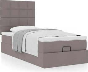 Osmanský rám postele s matrací taupe 80x200cm textil 3313116