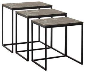 Adore Furniture | SADA 3x Konferenční stolek černá | AD0157