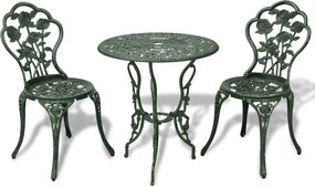 vidaXL 3dílný bistro set litý hliník [47858] Barva: Zelená