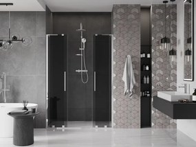 Mexen Velar L Duo, posuvné sprchové dveře do otvoru 160 cm, 8mm šedé sklo, chromová, 871-160-003-42-01